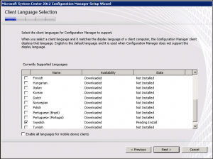 Adding language support in ConfigMgr 2012 after installation - CCMEXEC ...