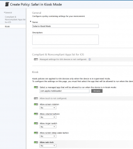 Standalone Intune and Safari on iOS in Kiosk mode - CCMEXEC.COM ...