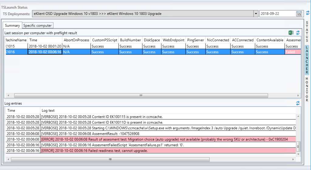 Windows 10 Upgrade Assessment Using Onevinn Tslaunch Ccmexeccom