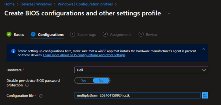 Configuring Dell BIOS using built-in support in Intune - CCMEXEC.COM - Enterprise Mobility